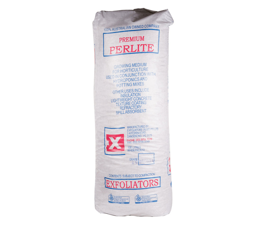 EXFOLIATORS PREMIUM PERLITE - 100L | COARSE GRADE – Hello Hydroponics